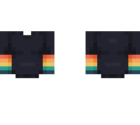 Black Orange and Blue Sweater Base | Minecraft Skin