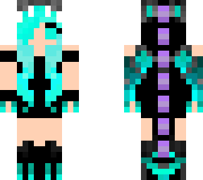 Ice dragon girl (base skin from Lilana) | Minecraft Skin