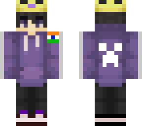 Purple Hoodie BOy cool | Minecraft Skin