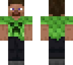 Steve - 15th Anniversary Creeper Cape | Minecraft Skin