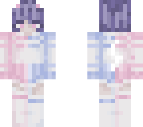 Blue & Pink Fem Catboy | Minecraft Skin
