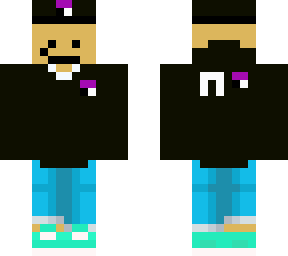 Black With Logo | Minecraft Skin