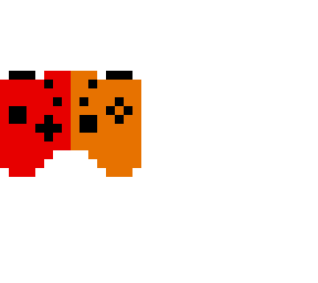 Red and Orange Nintendo Switch Controller | Minecraft Skin