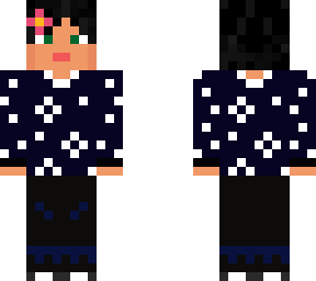 Girl of blue snowflakes sweater | Minecraft Skin