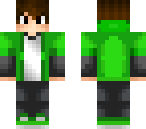 Green Gamer Boy With Headphones | Minecraft Skin