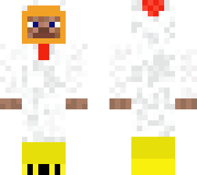 Chicken man with heart boxers, sandals and white shirt. | Minecraft Skin