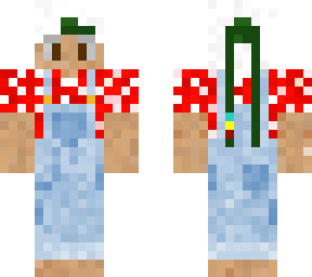 mushroom overalls boy | Minecraft Skin