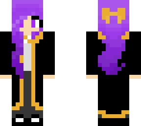 Purple Hufflepuff girl | Minecraft Skin