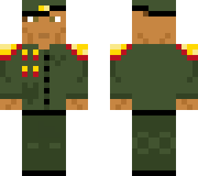 Muscular commander (with removable clothes) | Minecraft Skin