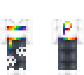 OB - White Rainbow Sweater w/ Rainbow Belt v2 | Minecraft Skin