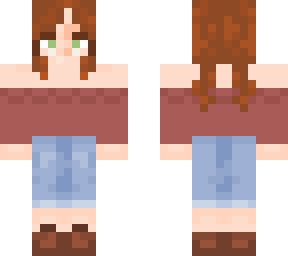 Off shoulder top | Minecraft Skin