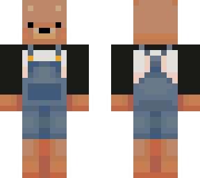 Cute Bear with Overalls | Minecraft Skin