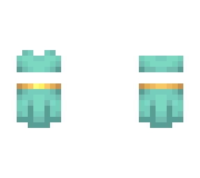 OB - Turquoise 2 Piece Fit w/ Gold Belt | Minecraft Skin