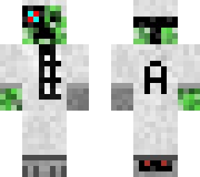 Cyborg Creeper with a Lab outfit | Minecraft Skin