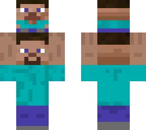 steve holding alex | Minecraft Skins