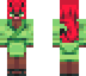 Jakeh Zujokaferi the Dark Skinned Foxgirl OC | Minecraft Skin