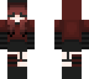 Red Emo girl | Minecraft Skin