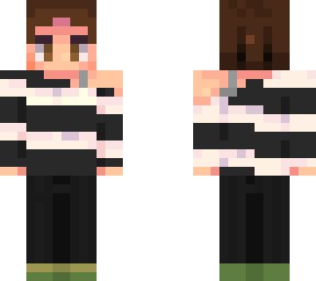 brunette messy bun girl | Minecraft Skin