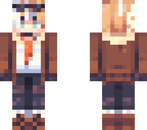 glasses red tie | Minecraft Skin