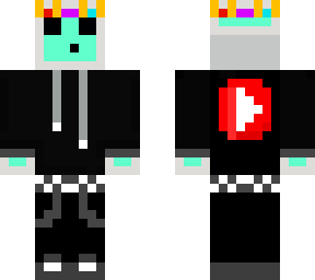 Teal slime with crown | Minecraft Skin