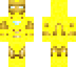 yellow iron man by bas | Minecraft Skin