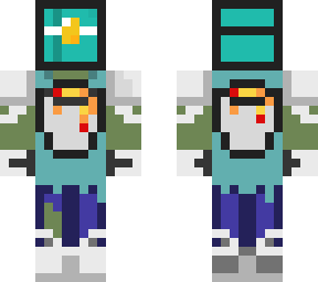 Cartoon Zombie Battler | Minecraft Skin