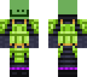 Slime warrior mask off | Minecraft Skin