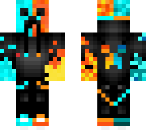 Prestonplayz Fire and Ice Skin | Minecraft Skin