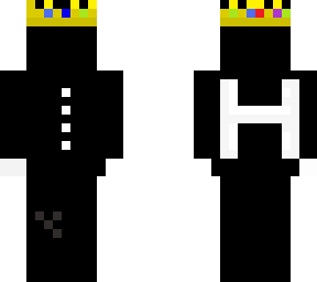 black with crown | Minecraft Skins