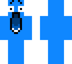Shocked blue emoji | Minecraft Skin