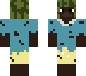 African guy with watermelon on his head meme | Minecraft Skin