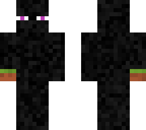 Enderman Holding a very tiny grass block | Minecraft Skin