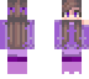 Cute purple girl (fixed) | Minecraft Skin