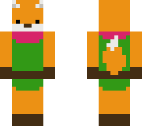 Tunic Fox (Block Colours) | Minecraft Skin