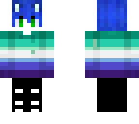 catboy with blue hair | Minecraft Skin