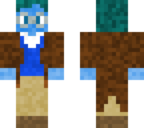 D&D Water Genasi Wizard Medieval Fantasy OC | Minecraft Skin