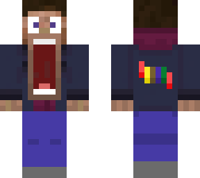 Scared Steve in Hope MetaWare's hoodie | Minecraft Skin