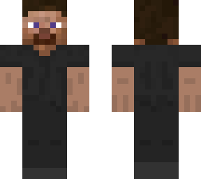 black shirt steve | Minecraft Skins