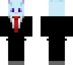 Cyan Axolotl Wearing Basic Suit | Minecraft Skin