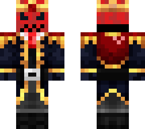 King Red skull | Minecraft Skin