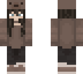 cute brown bear girl | Minecraft Skin