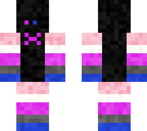 genderfluid flag creacher | Minecraft Skin