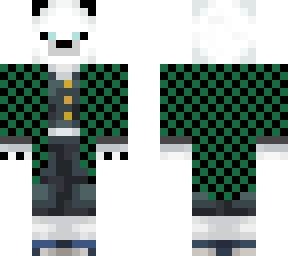 Panda Demon Slayer Tanjiro Kimono | Minecraft Skin