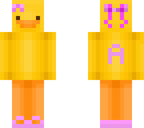 Pink Cute Duck | Minecraft Skin