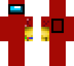 red amongus infinity gauntlet | Minecraft Skin