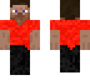 red shirt steve | Minecraft Skin
