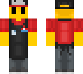 BurpleGuy as a wendy's worker | Minecraft Skin