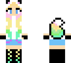 Rainbow Kitty Cat | Minecraft Skin