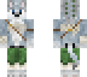 Anthro wolf (less clothed) | Minecraft Skin