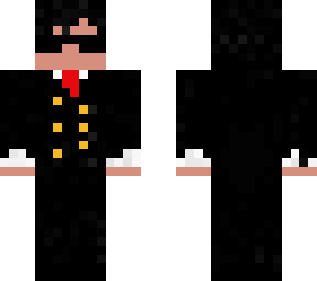 Black vest and long coat | Minecraft Skin
